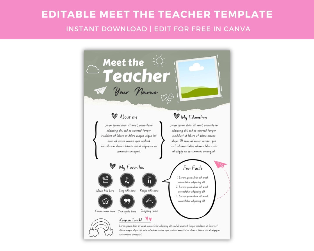 Meet the Teacher Editable Template, Parent Communication, Classroom ...