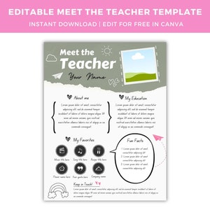 Meet the Teacher Editable Template, Parent Communication, Classroom ...