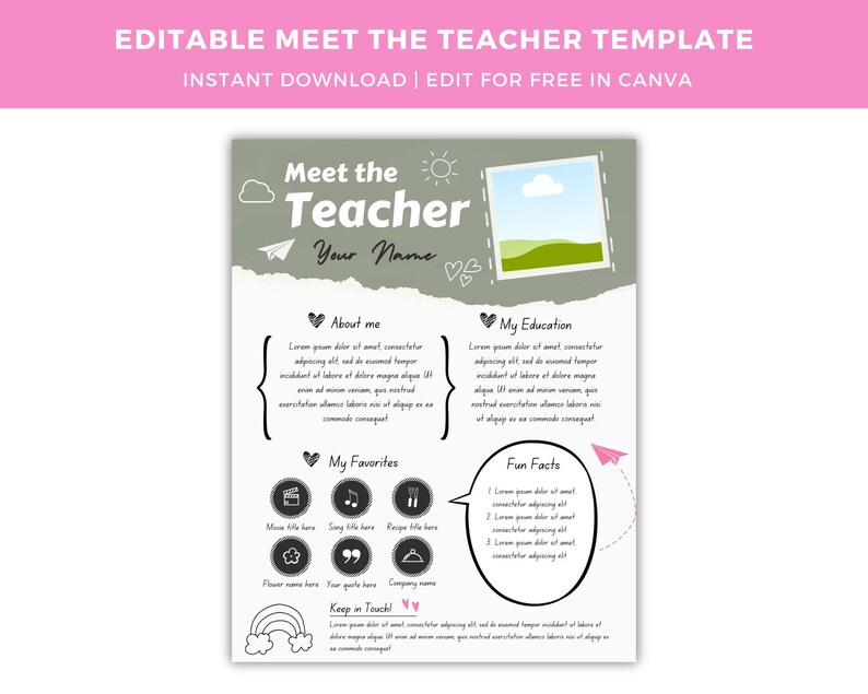 Meet the Teacher Editable Template, Parent Communication, Classroom ...