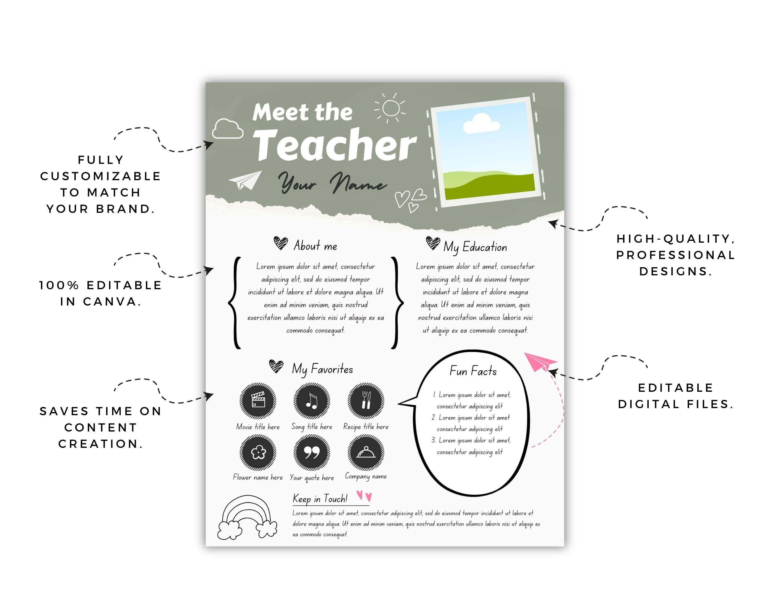 Meet the Teacher Editable Template, Parent Communication, Classroom ...
