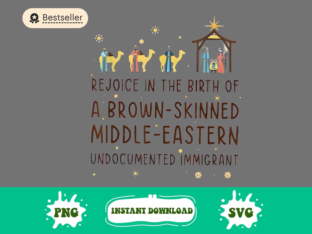 Rejoice in the Birth of A Brown-skinned, Middle-eastern Png - Etsy