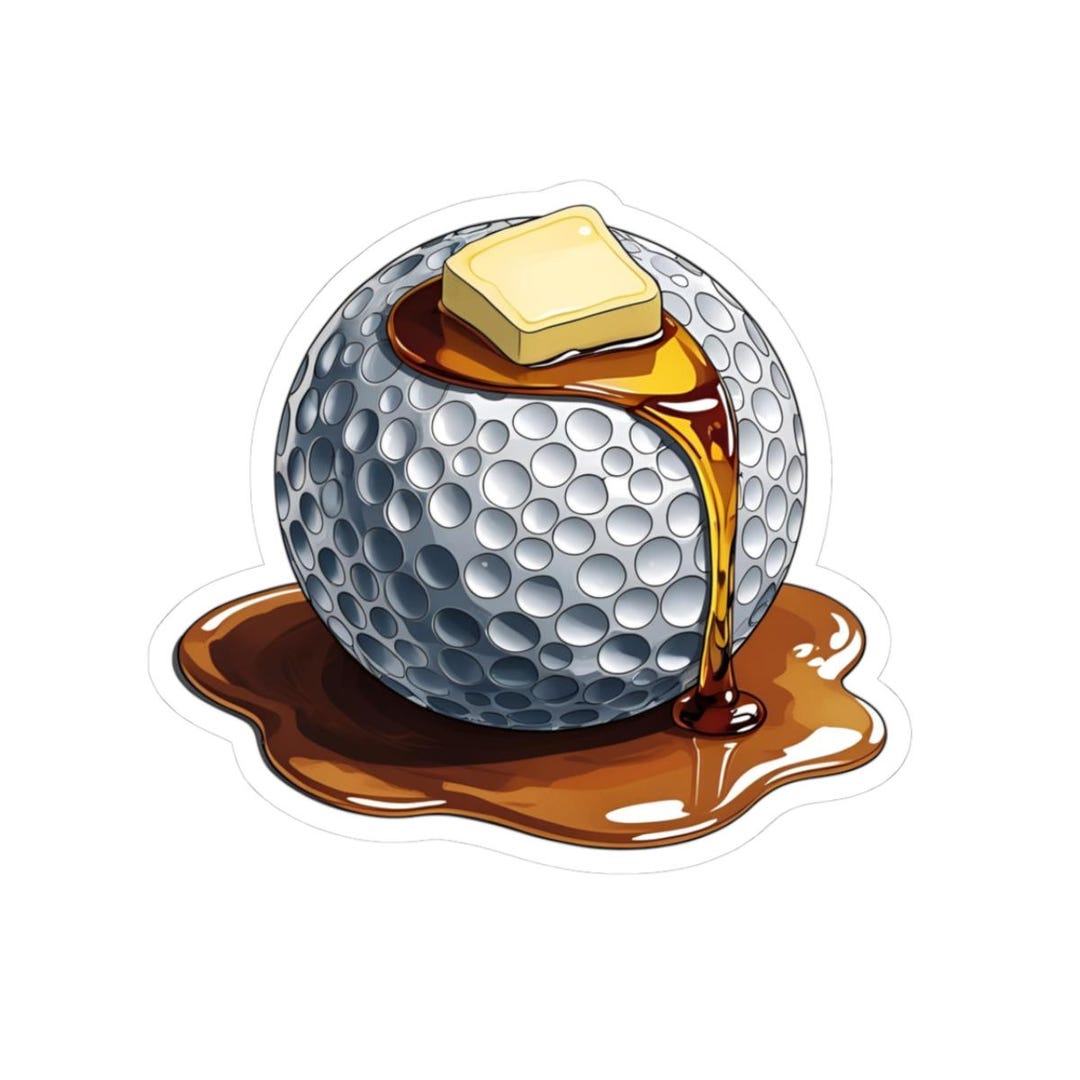 Breakfast Ball Golf Sticker, Funny Golf Vinyl Sticker, Golf Accessory ...