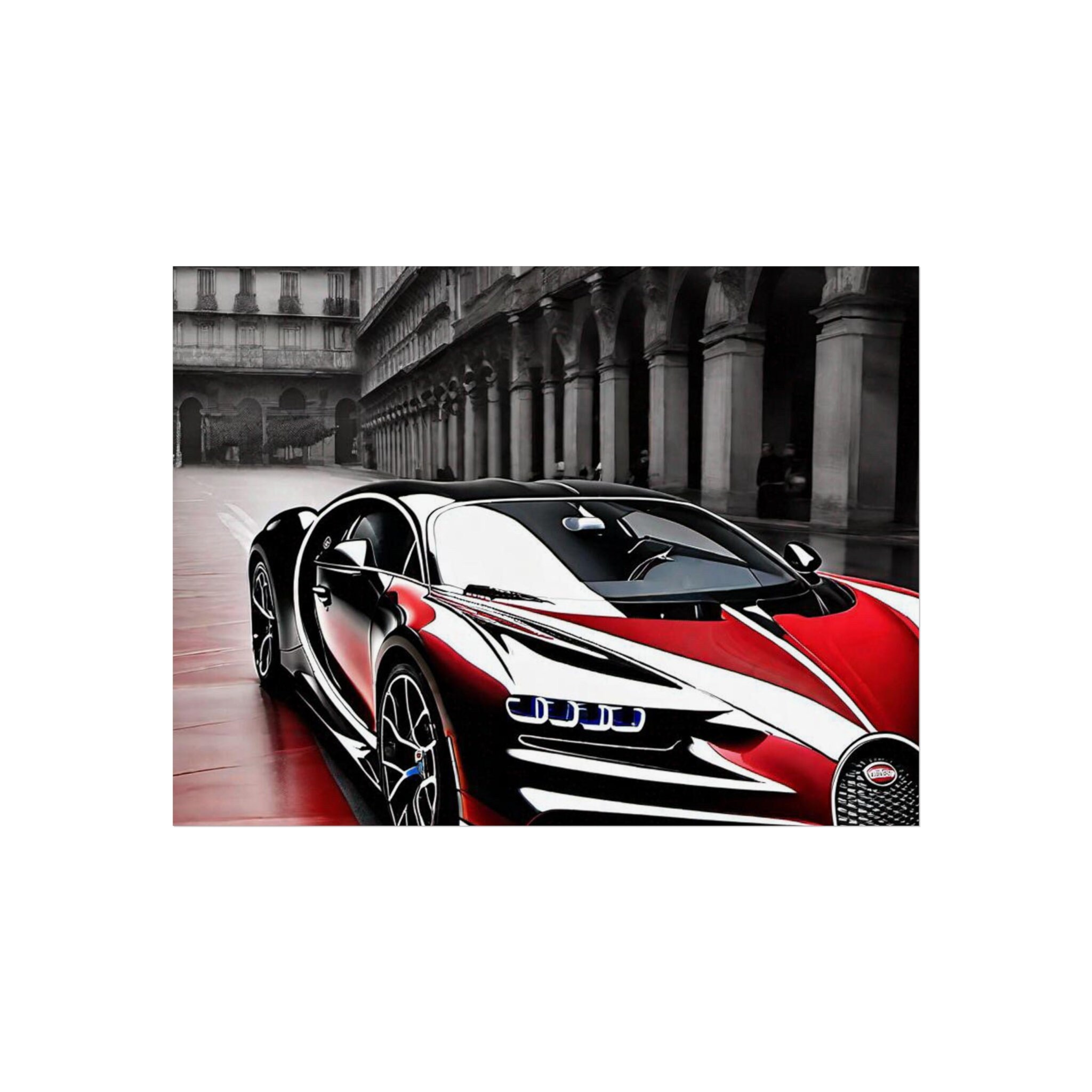 Bugatti Chiron Poster Sports Car Wall Art Automotive Decor - Etsy