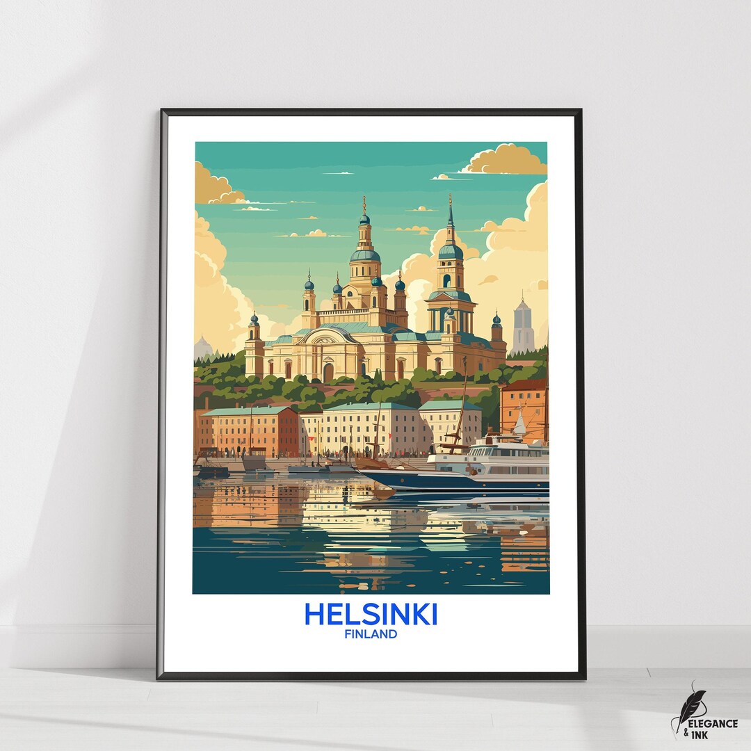Helsinki Poster|helsinki Wall Art|helsinki Wall Decor|travel Print ...
