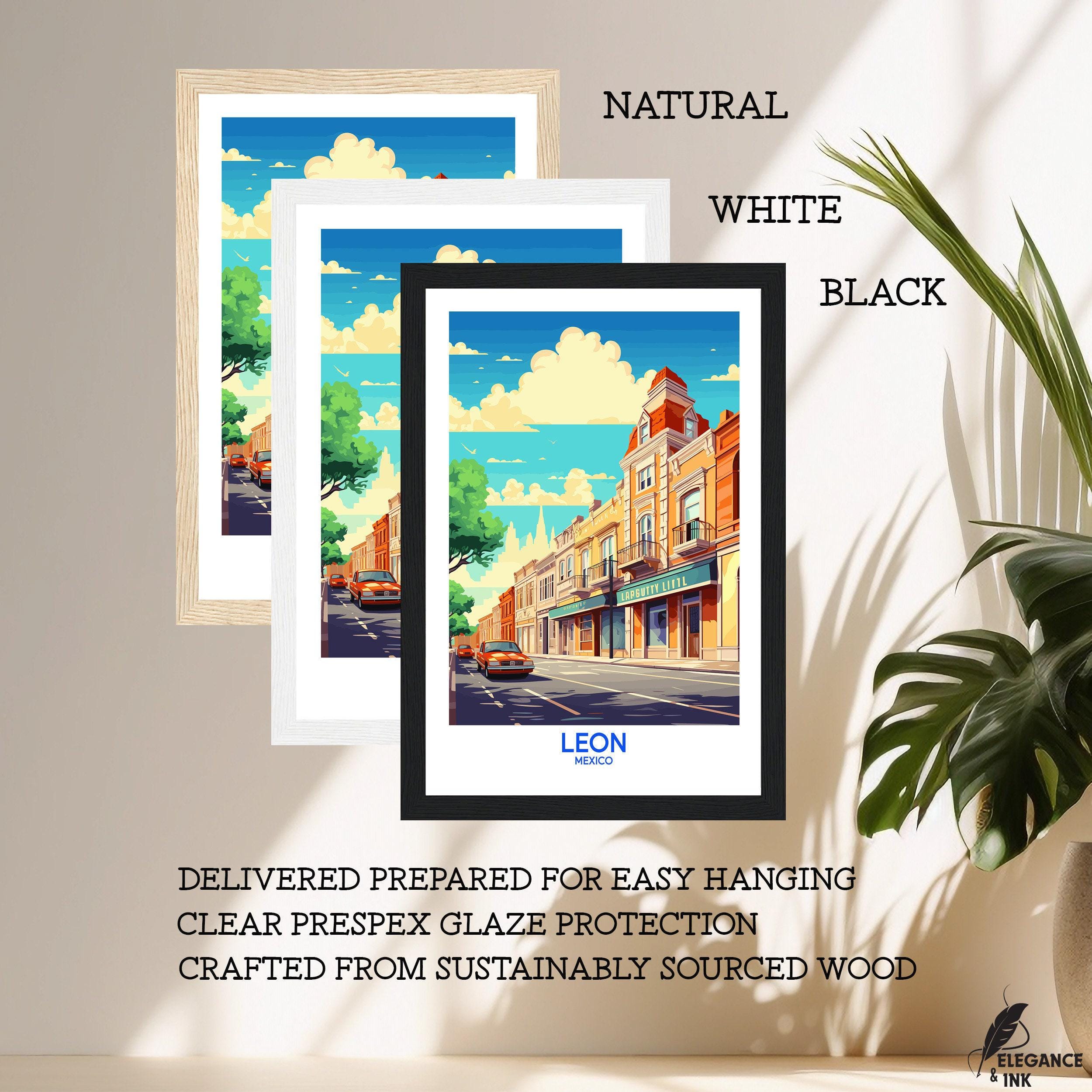 Leon Poster|leon Travel Print|leon Wall Art|leon Wall Decor|leon City ...
