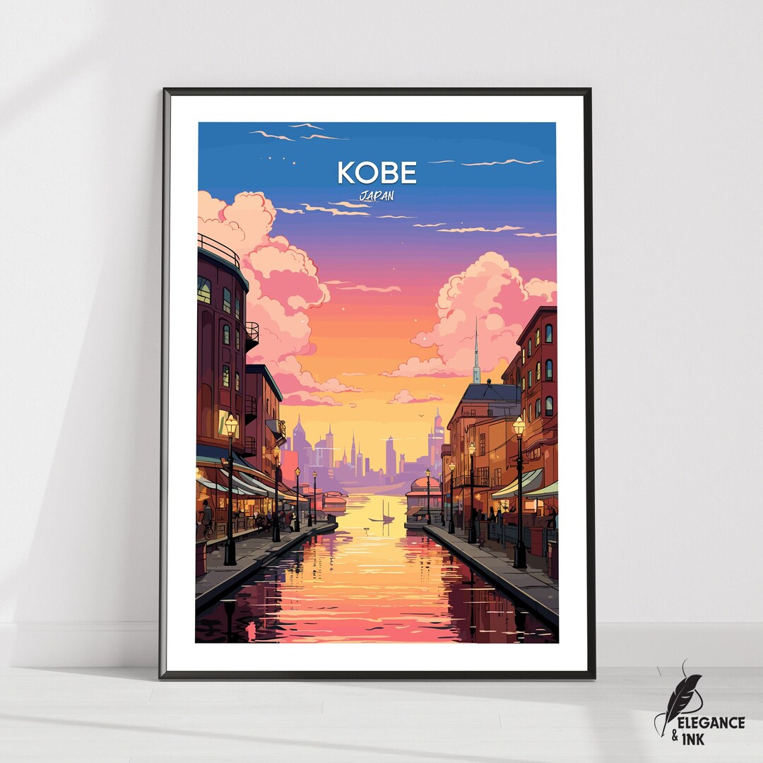 Kobe Print|kobe Travel Poster|kobe Artwork|kobe Canvas|kobe Wall Decor ...