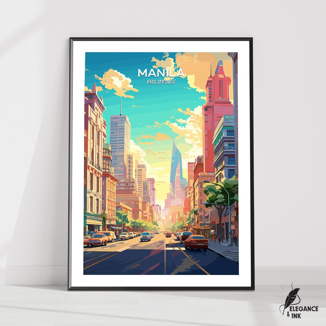 Manila Print|manila Travel Poster|manila Artwork|manila Canvas|manila ...
