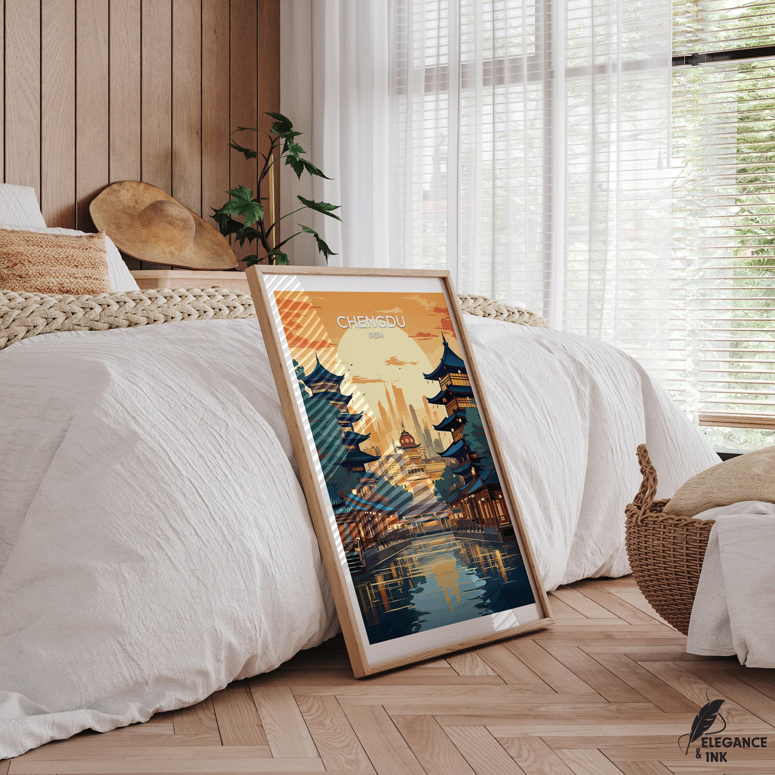 Chengdu Print|chengdu Travel Poster|chengdu Artwork|chengdu Canvas ...
