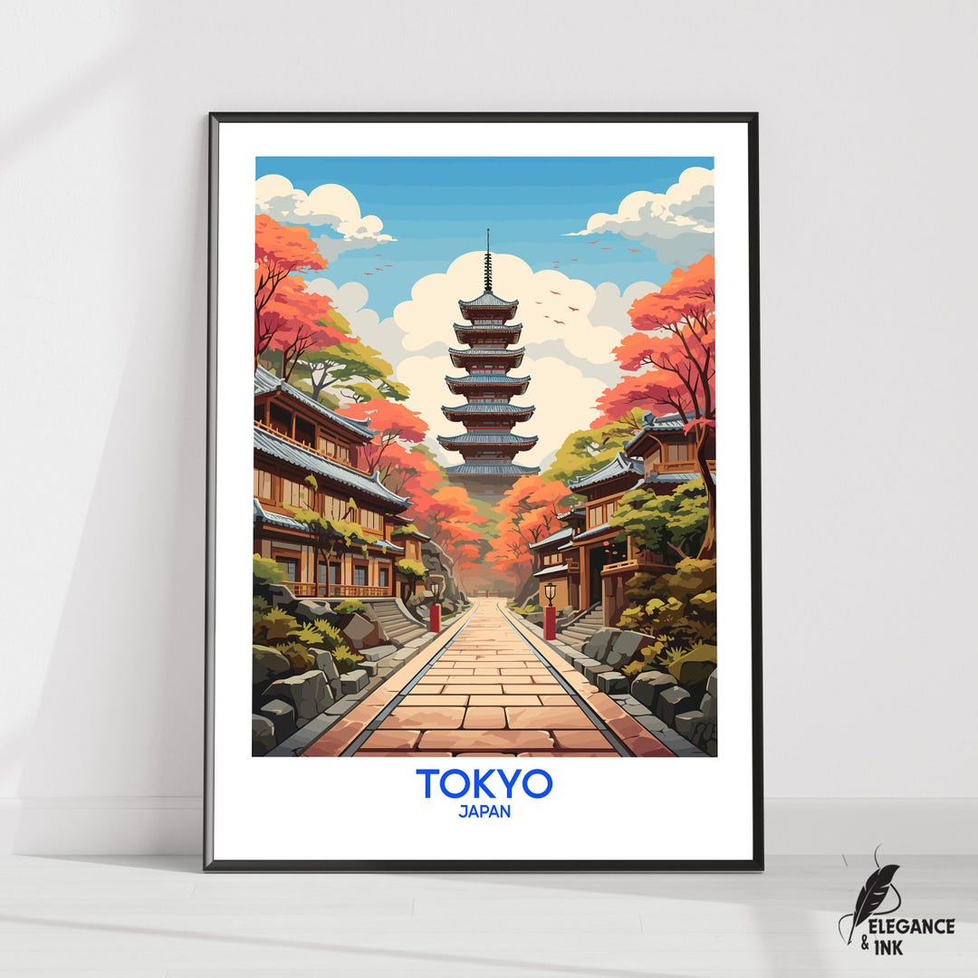 Tokyo Poster|tokyo Travel Print|tokyo Wall Art|tokyo Wall Decor|tokyo ...