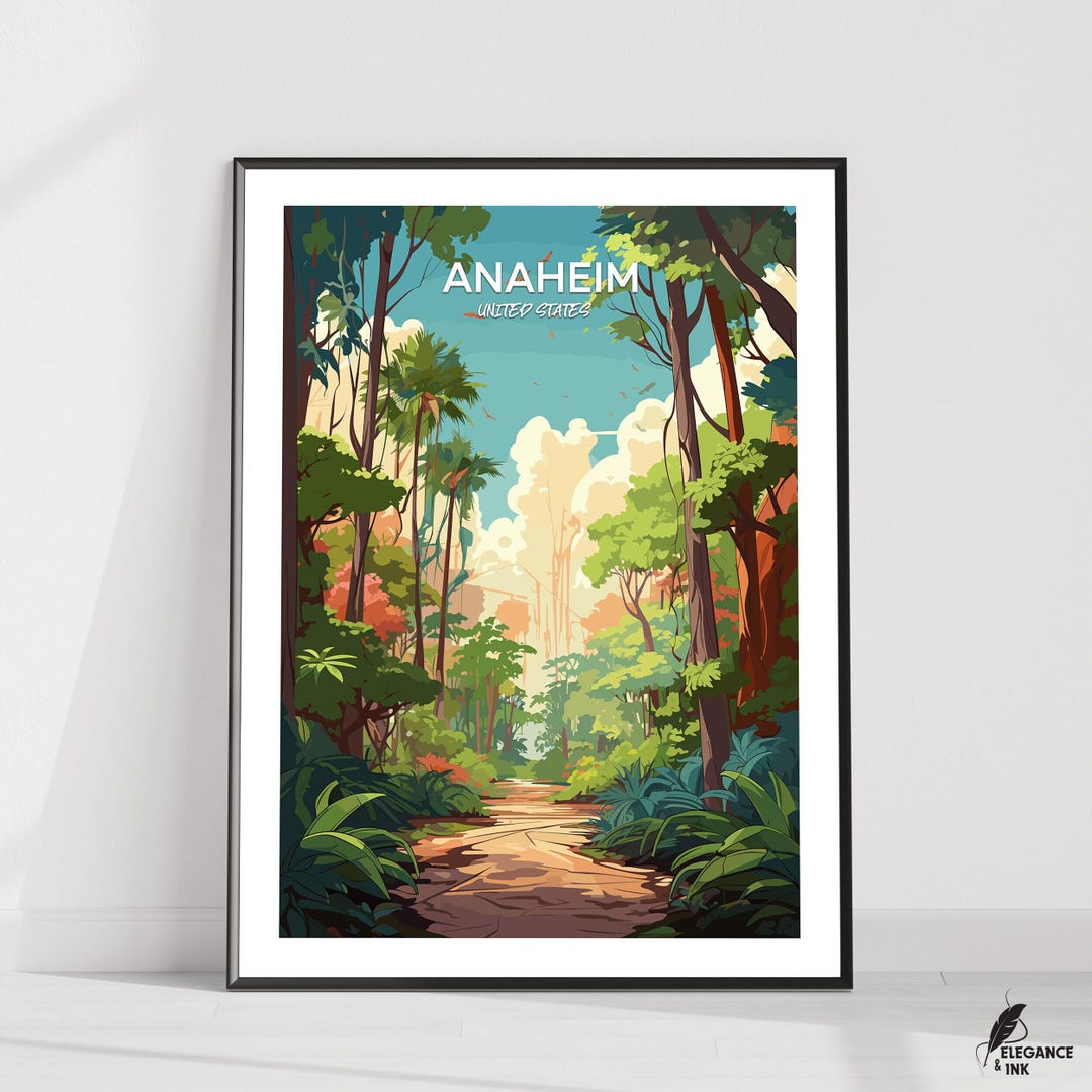 Anaheim Travel Print Wall Art,anaheim Minimalist Painting Art,anaheim ...