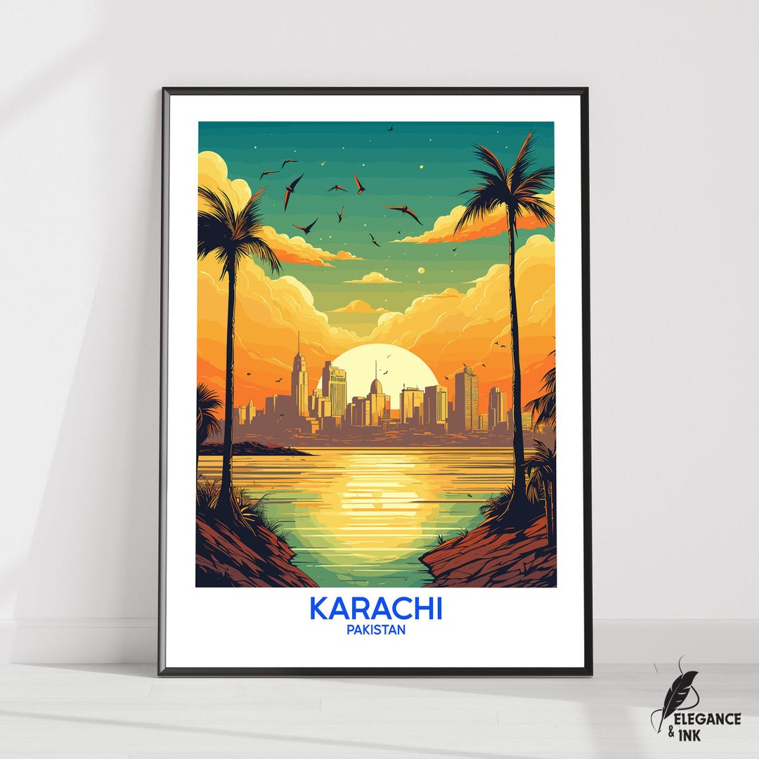 Karachi Poster|karachi Travel Print|karachi Wall Art|karachi Wall Decor ...