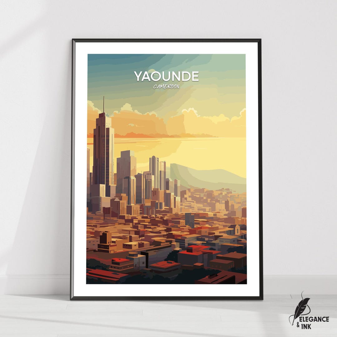 Yaounde Print|yaounde Travel Poster|yaounde Artwork|yaounde Canvas ...