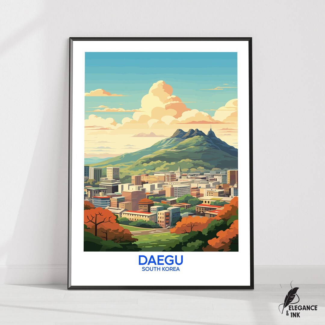 Daegu Poster|daegu Travel Print|daegu Wall Art|daegu Wall Decor|daegu ...