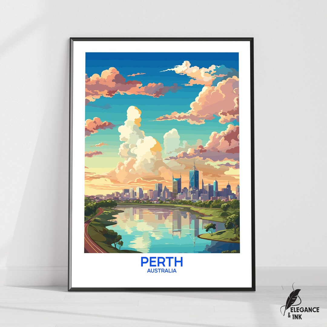 Perth Poster|perth Travel Print|perth Wall Art|perth Wall Decor|perth ...