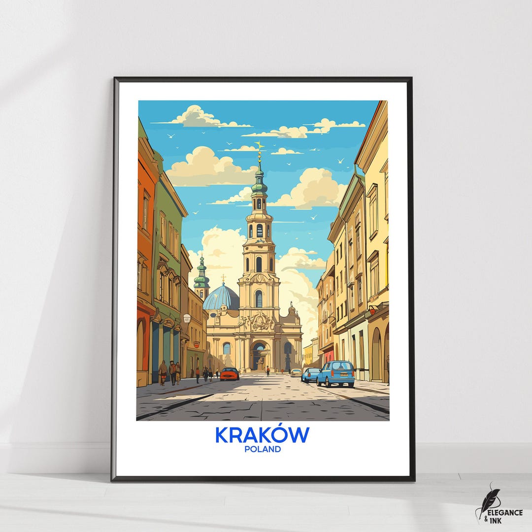 Krakow Poster|krakow Wall Art|krakow Wall Decor|poland Travel Print ...