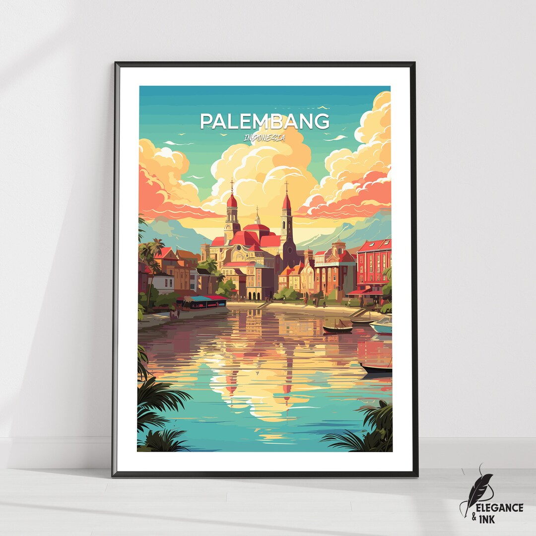 Palembang Printpalembang Travel Posterpalembang Artworkpalembang ...