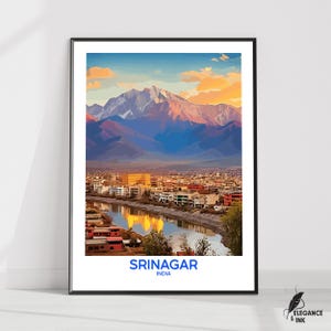 Srinagar Wall Hanging Poster,srinagar Flat Vector Illustration Canvas ...