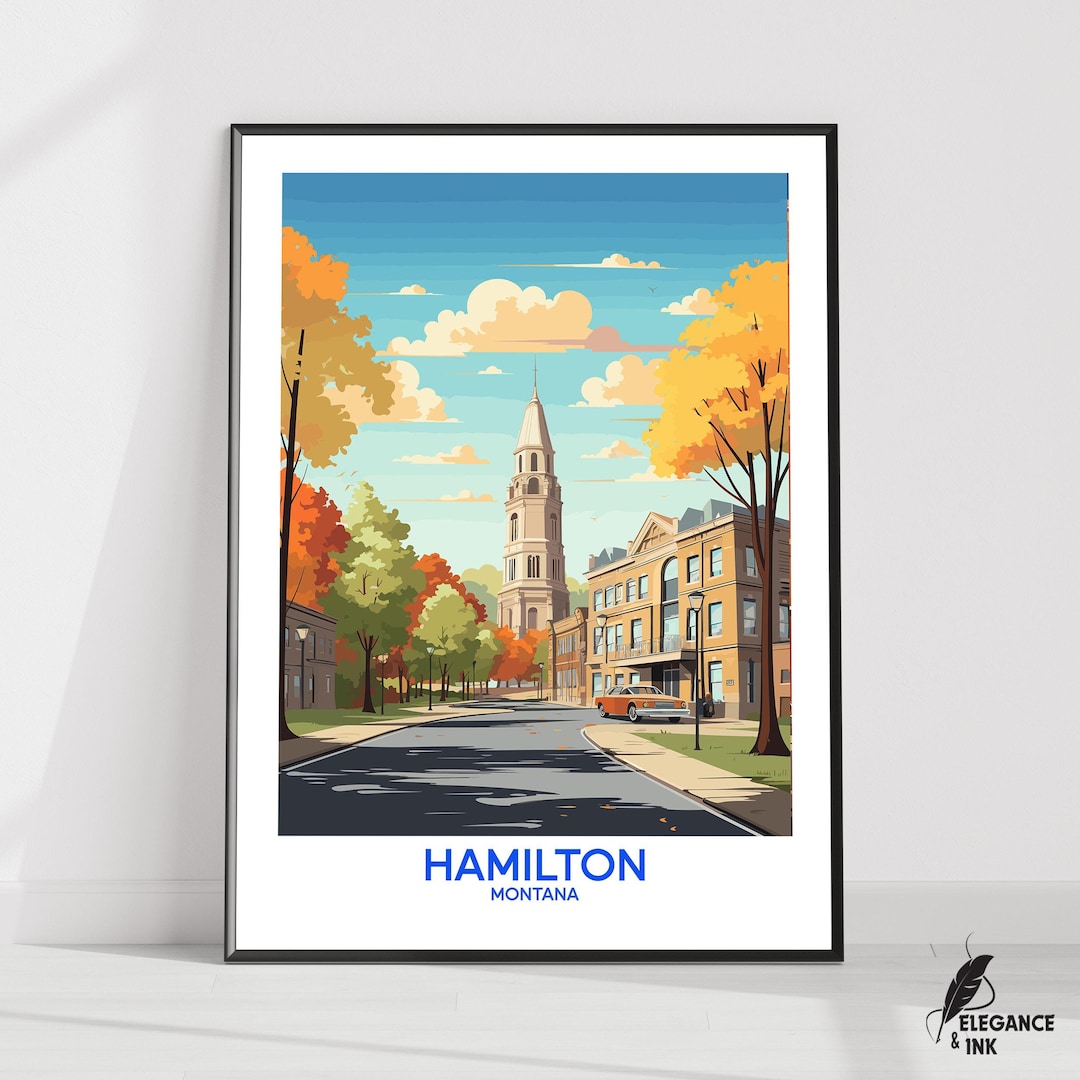 Hamilton Poster|hamilton Travel Print|hamilton Wall Art|hamilton Wall ...