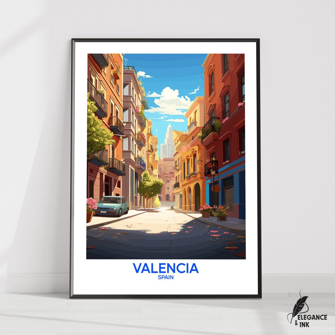 Valencia Poster|valencia Travel Print|valencia Wall Art|valencia Wall ...