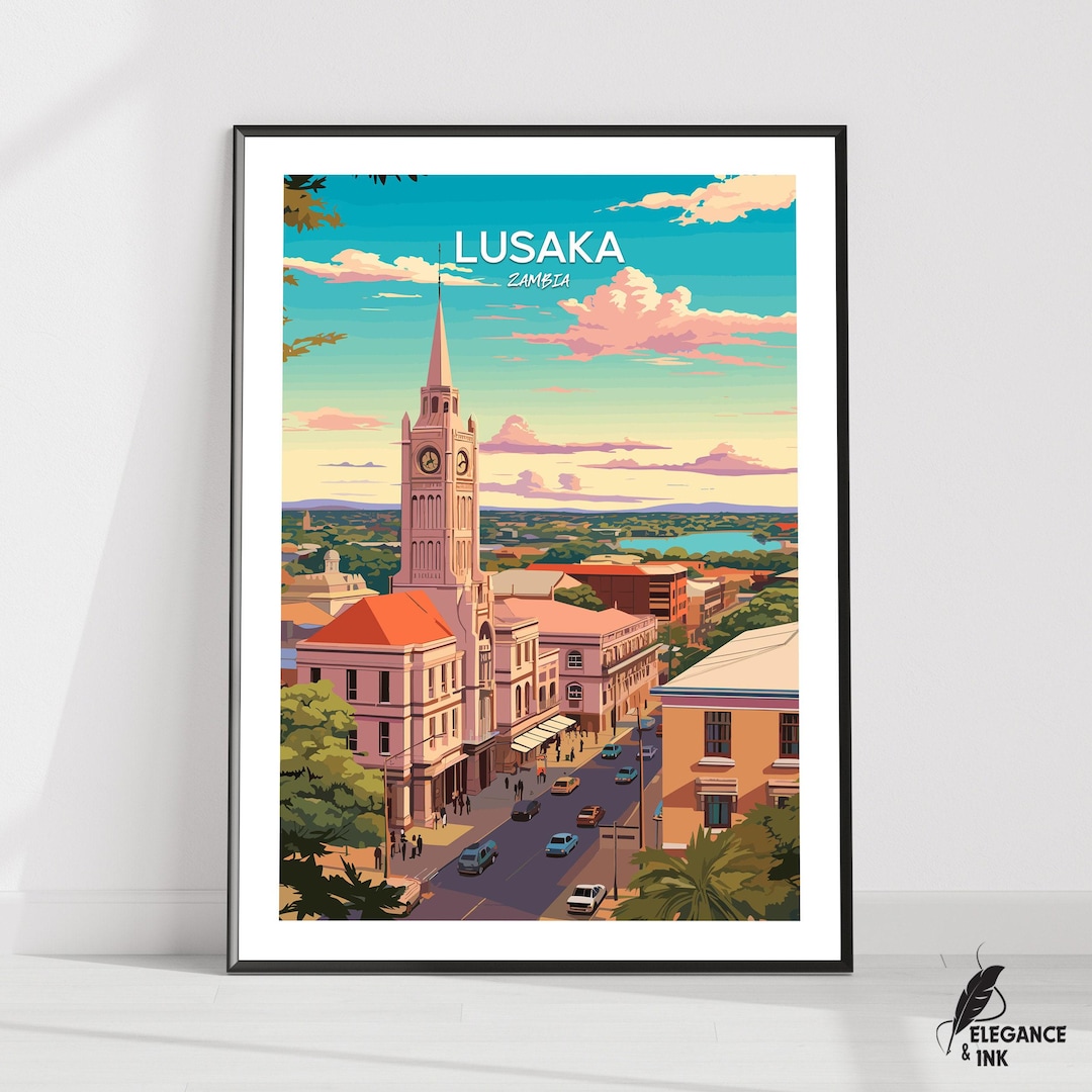 Lusaka Print|lusaka Travel Poster|lusaka Artwork|lusaka Canvas|lusaka ...