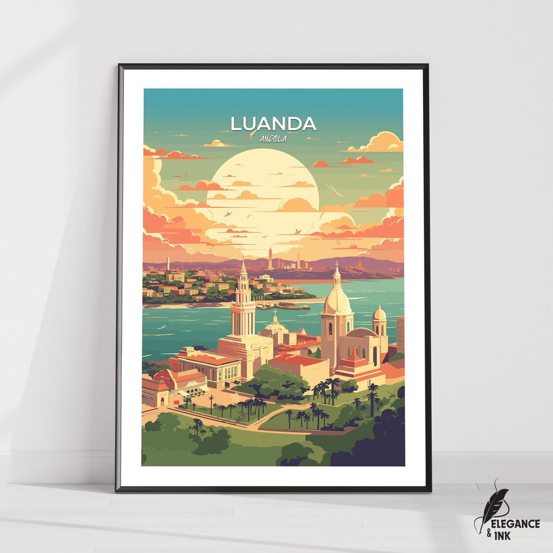 Luanda Print|luanda Travel Poster|luanda Artwork|luanda Canvas|luanda Wall Decor|luanda Home ...