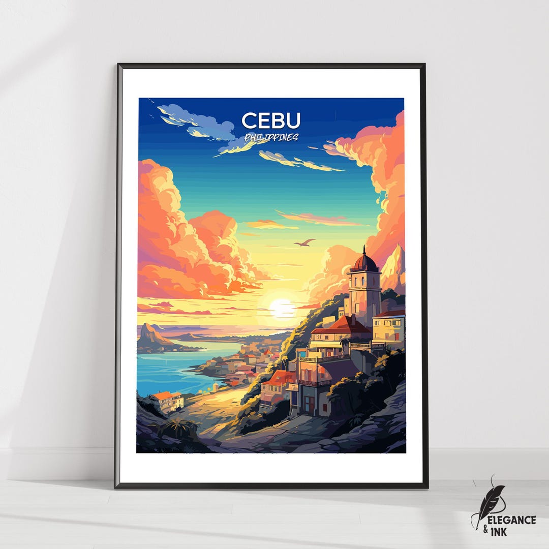 Cebu Travel Wall Art Print,cebu Traveler Gift Idea,cebu Philippines Art ...