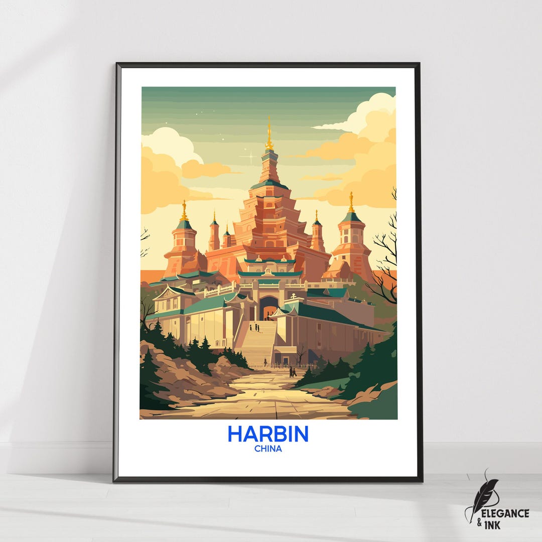 Harbin Poster|harbin Travel Print|harbin Wall Art|harbin Wall Decor ...