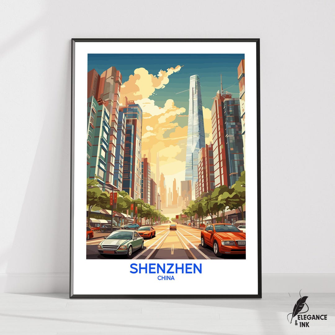 Shenzhen Poster|shenzhen Travel Print|shenzhen Wall Art|shenzhen Wall ...