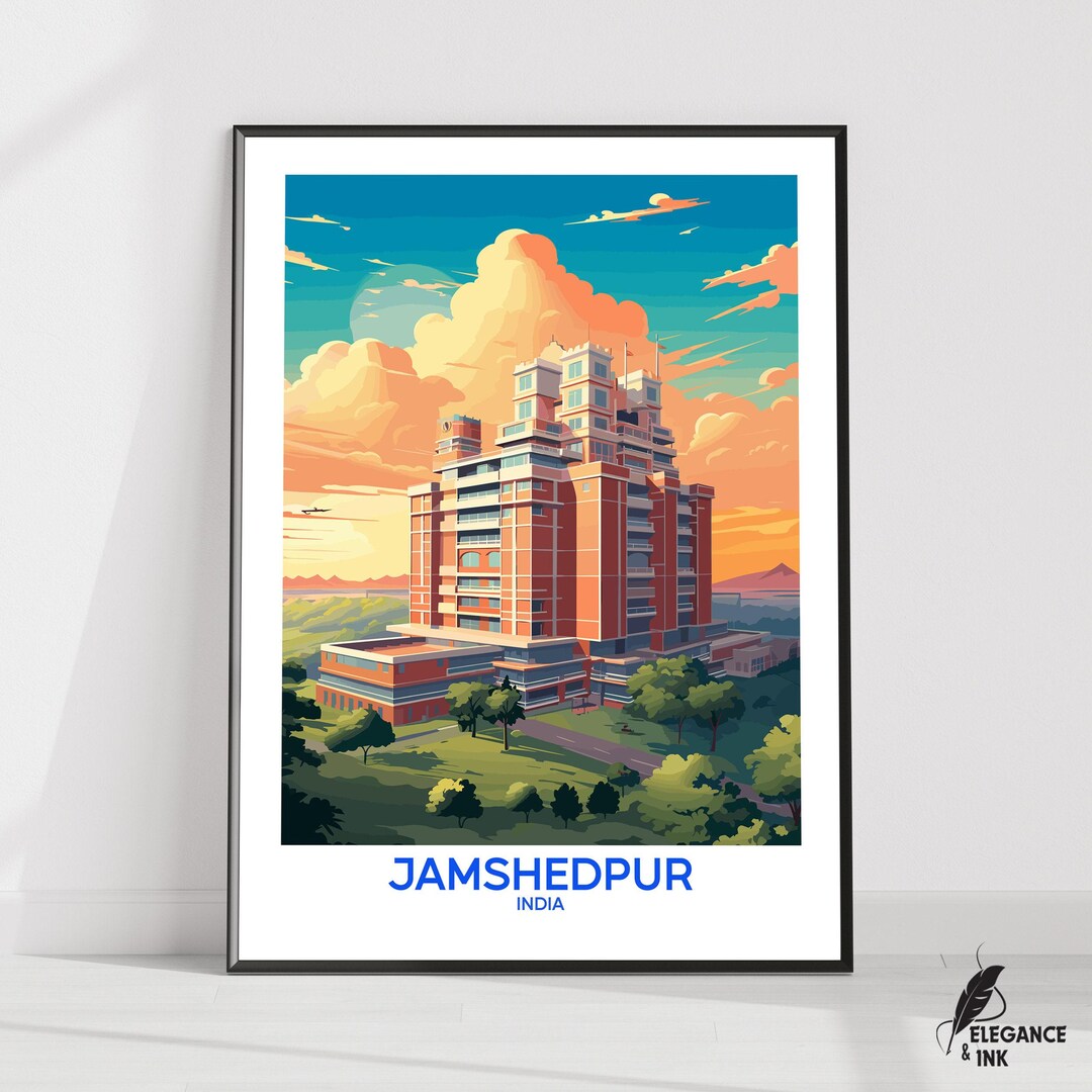 Jamshedpur Wall Hanging Poster,jamshedpur Flat Vector Illustration ...
