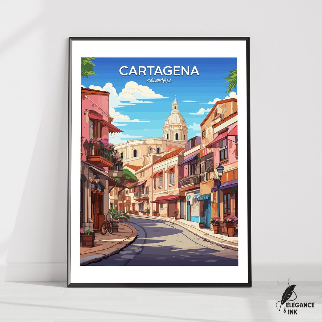 Cartagena Travel Wall Art Print,cartagena Traveler Gift Idea,cartagena ...