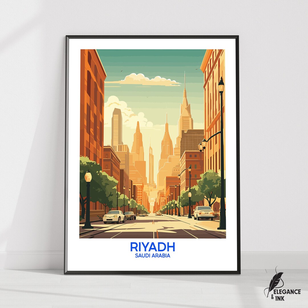 Riyadh Poster|riyadh Travel Print|riyadh Wall Art|saudi Arabia Wall ...
