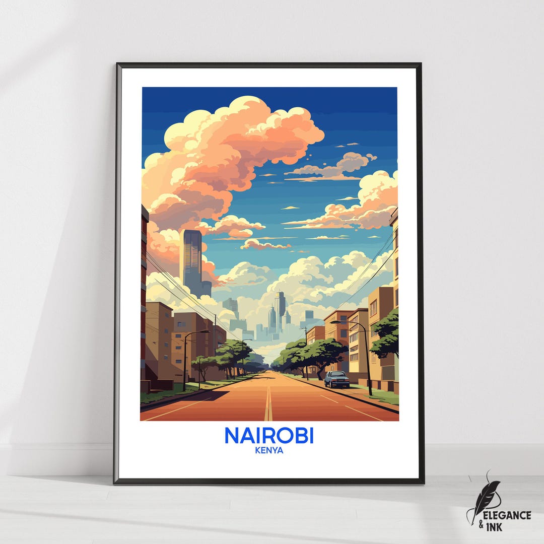 Nairobi Poster|nairobi Travel Print|nairobi Wall Art|nairobi Wall Decor ...