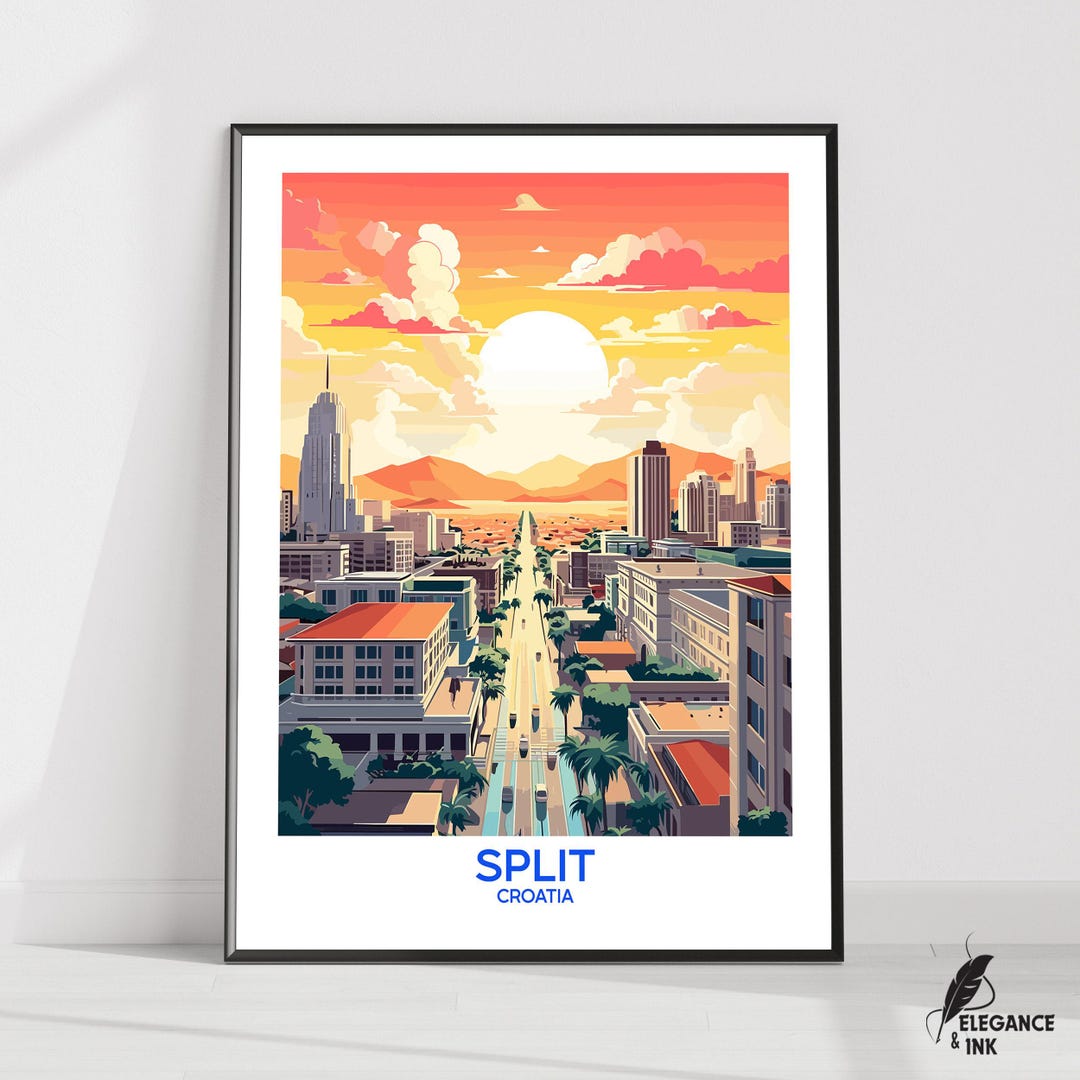 Split Poster|split Travel Print|split Wall Art|split Wall Decor|split ...