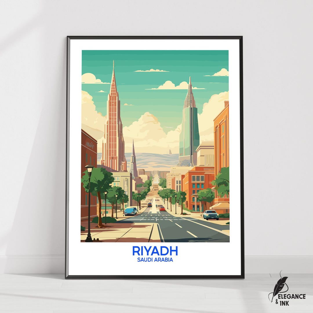 Riyadh Poster|riyadh Travel Print|riyadh Wall Art|riyadh Wall Decor ...
