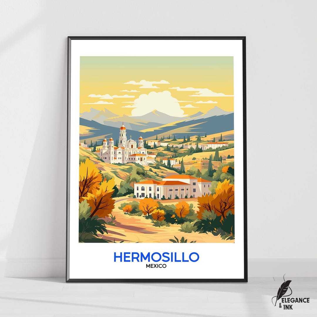 Hermosillo Travel Wall Art Poster,hermosillo Vintage City Painting ...