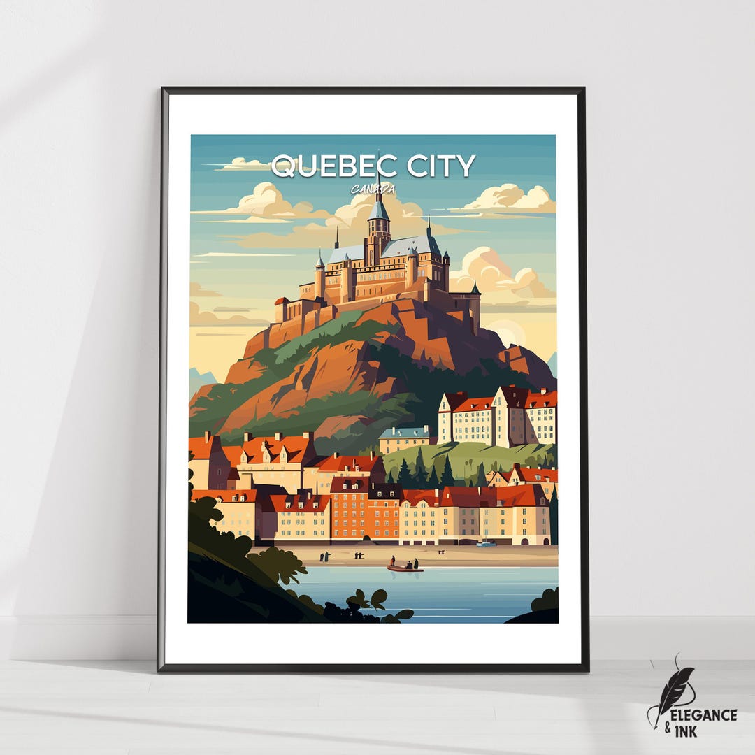 Quebec City Travel Wall Art Print,quebec City Traveler Gift Idea,quebec ...