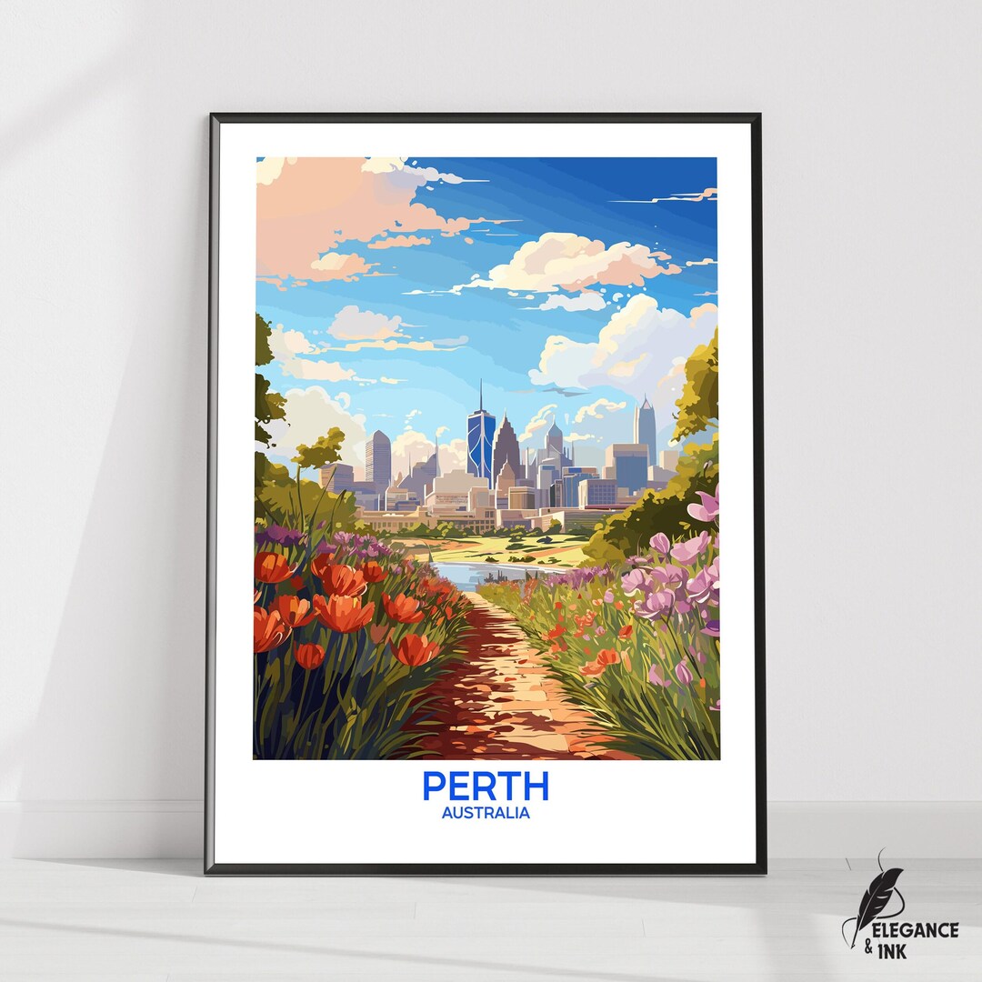 Perth Poster|perth Travel Print|perth Wall Art|perth Wall Decor|perth ...