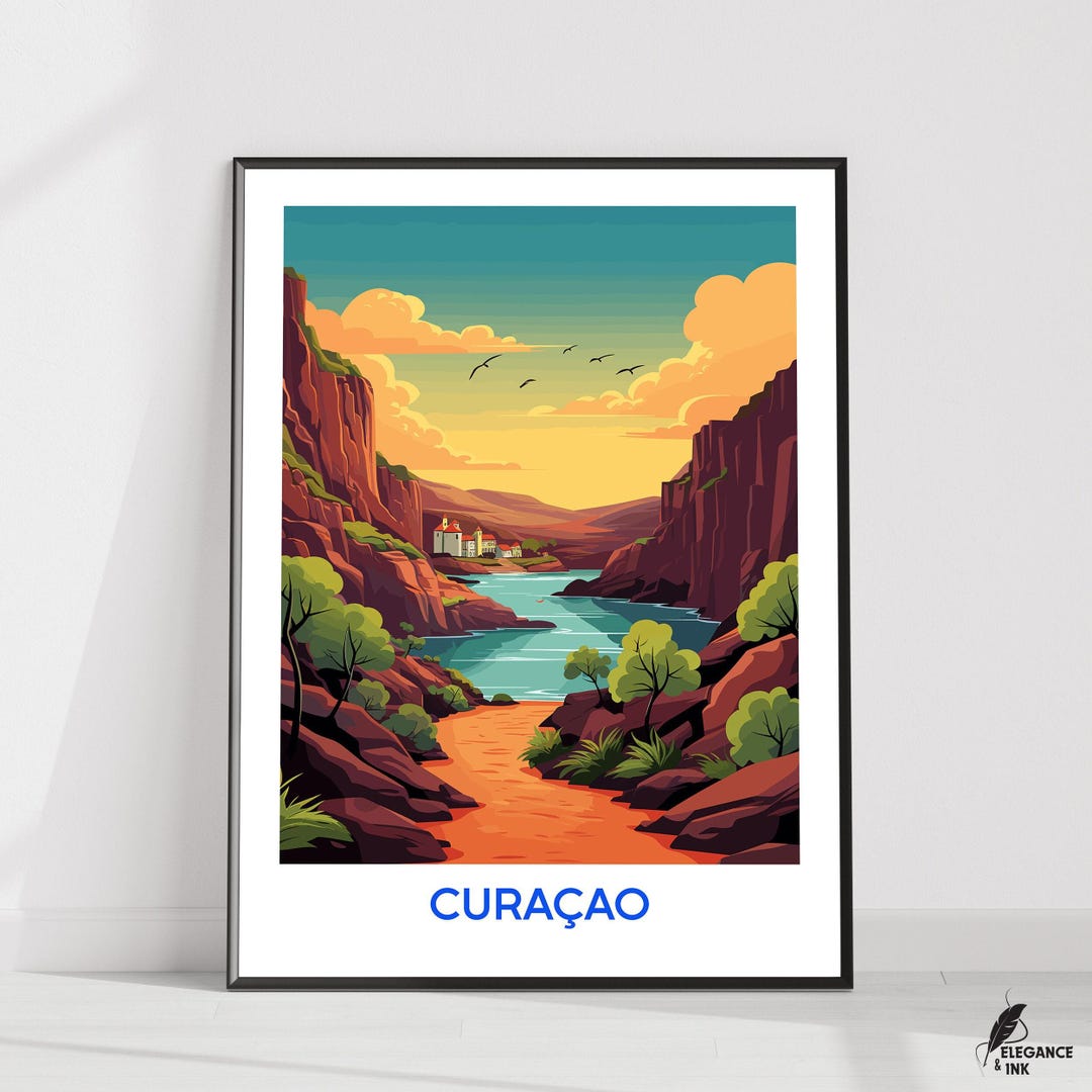 Curaçao Poster|curaçao Wall Art|curaçao Wall Decor|curaçao Travel Print ...