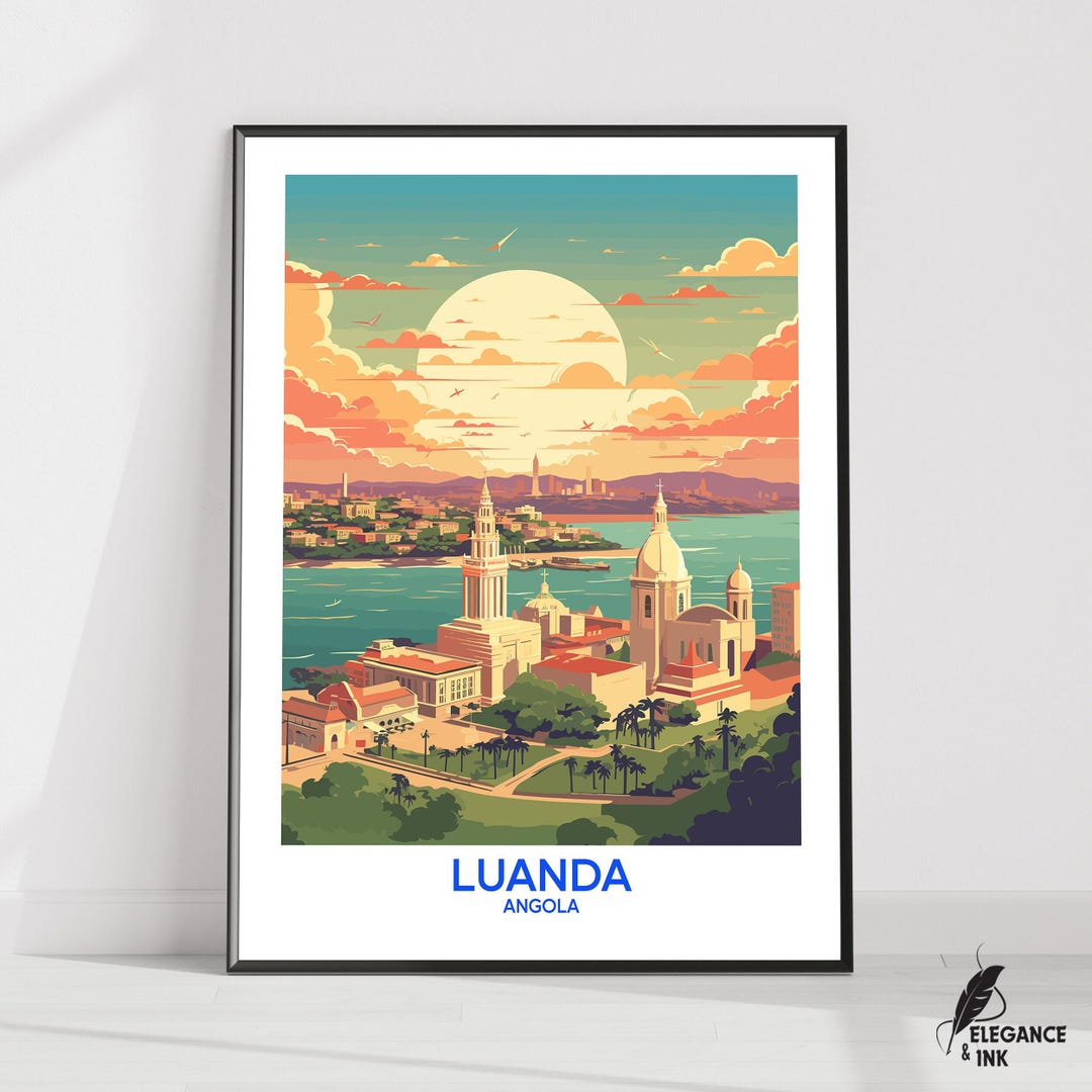 Luanda Poster|luanda Travel Print|luanda Wall Art|luanda Wall Decor ...