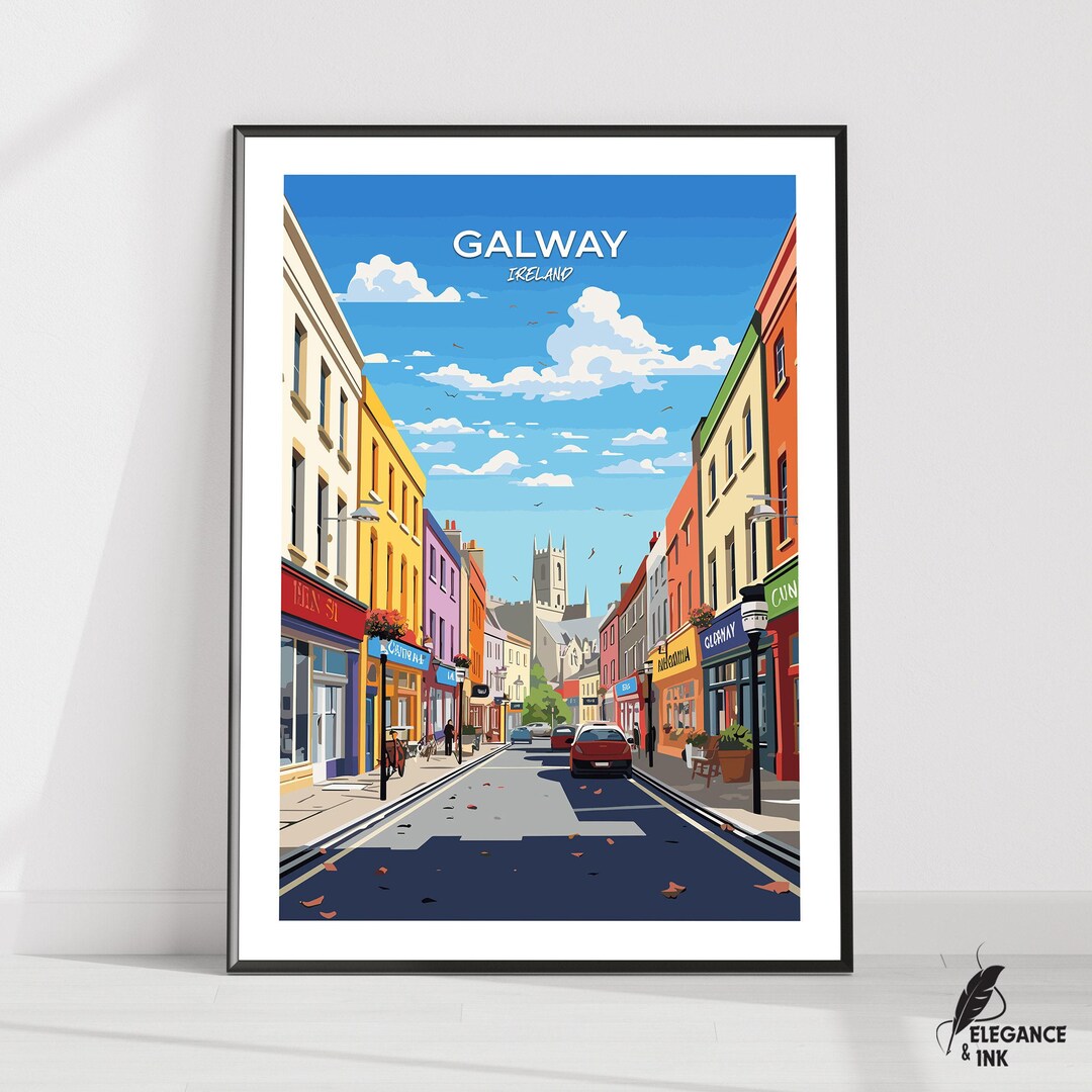 Galway Print|galway Travel Poster|galway Artwork|galway Canvas|galway ...