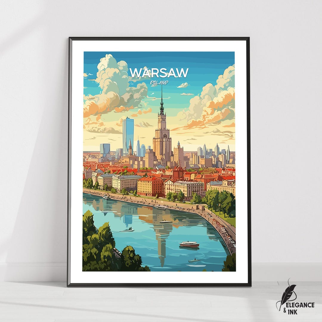 Warsaw Print|warsaw Travel Poster|warsaw Artwork|warsaw Canvas|warsaw ...