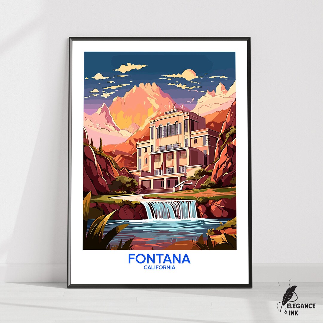 Fontana Poster|fontana Travel Print|fontana Wall Art|fontana Wall Decor ...