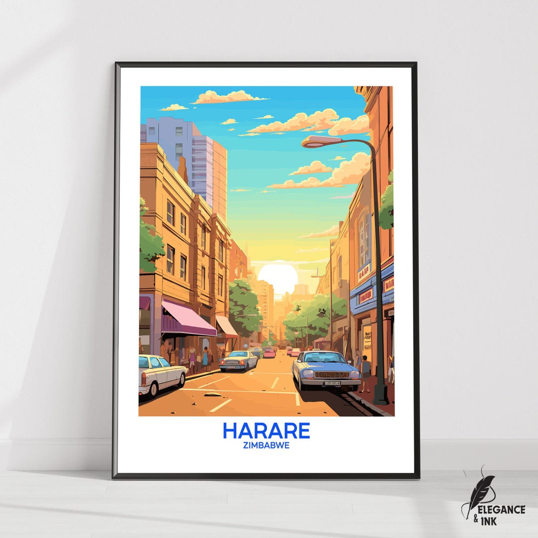 Harare Poster|harare Travel Print|harare Wall Art|harare Wall Decor ...