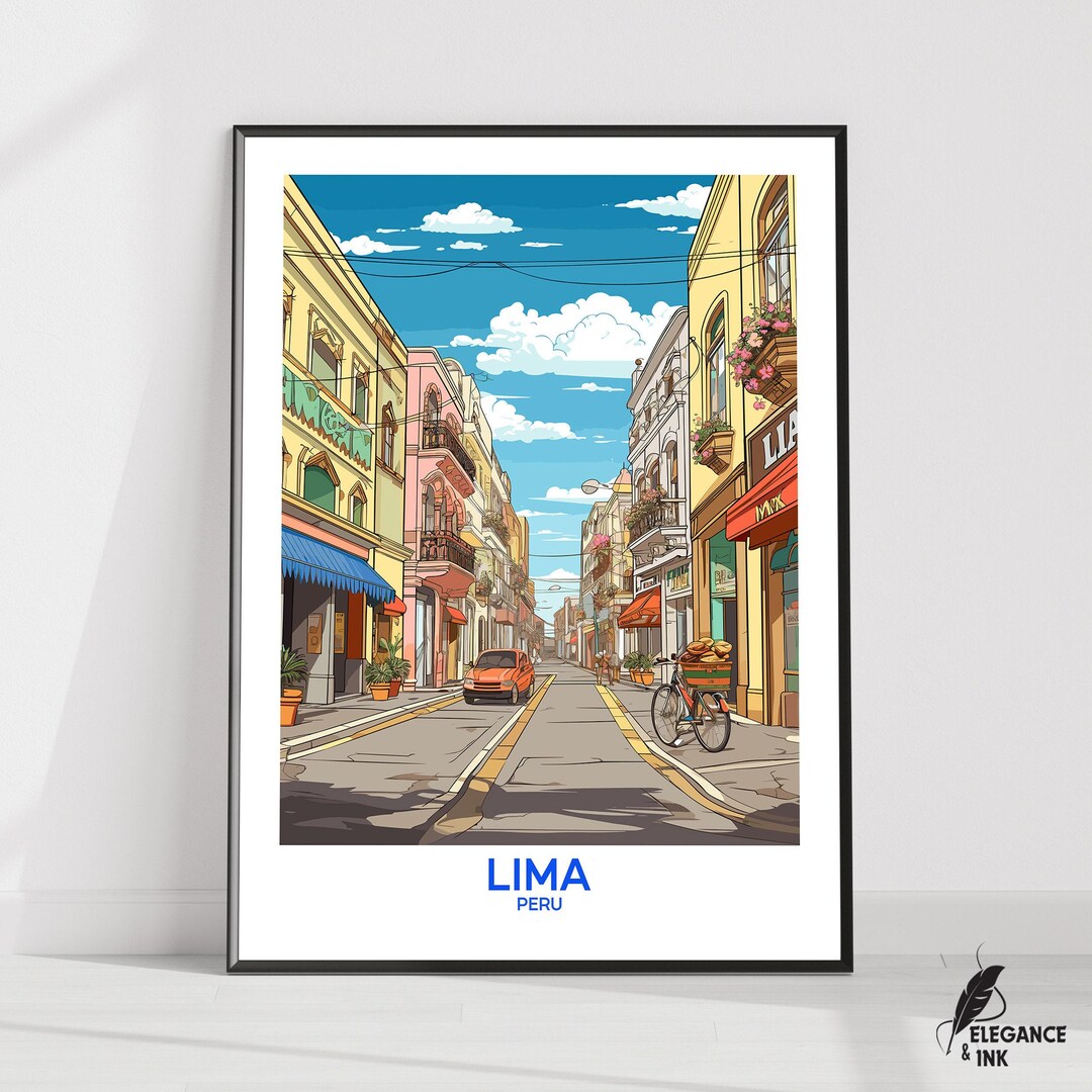 Lima Poster|lima Travel Print|lima Wall Art|lima Wall Decor|lima ...