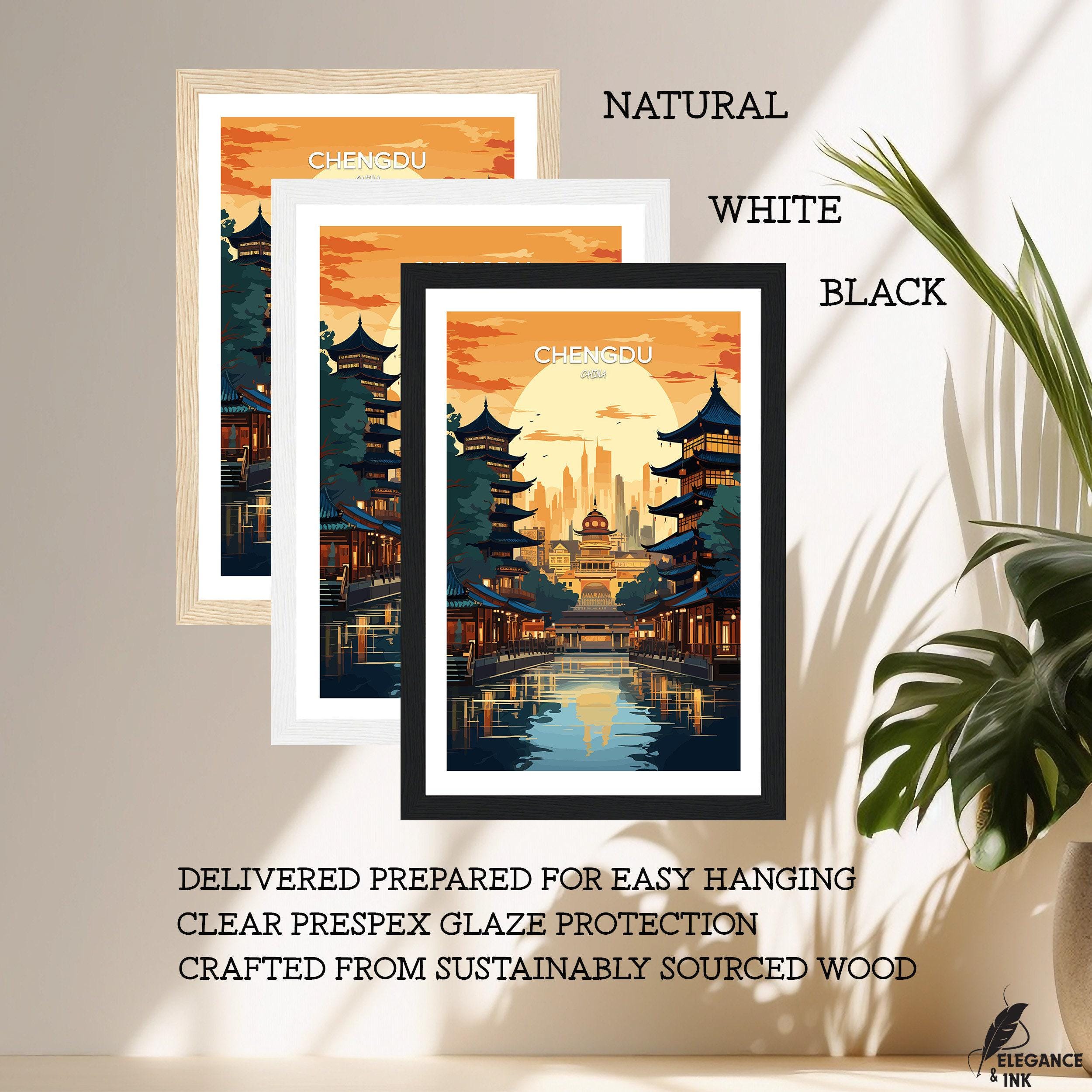 Chengdu Print|chengdu Travel Poster|chengdu Artwork|chengdu Canvas ...