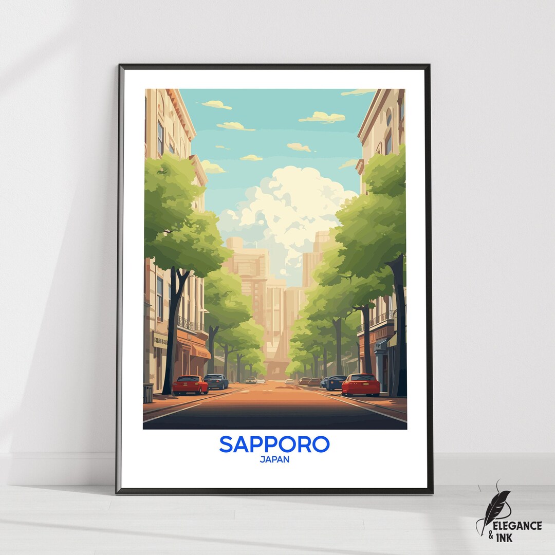 Sapporo Poster|sapporo Travel Print|sapporo Wall Art|sapporo Wall Decor ...