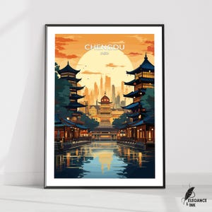 Chengdu Print|chengdu Travel Poster|chengdu Artwork|chengdu Canvas ...