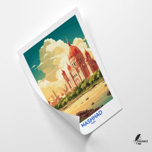 Mashhad Wall Hanging Poster,mashhad Flat Vector Illustration Canvas ...