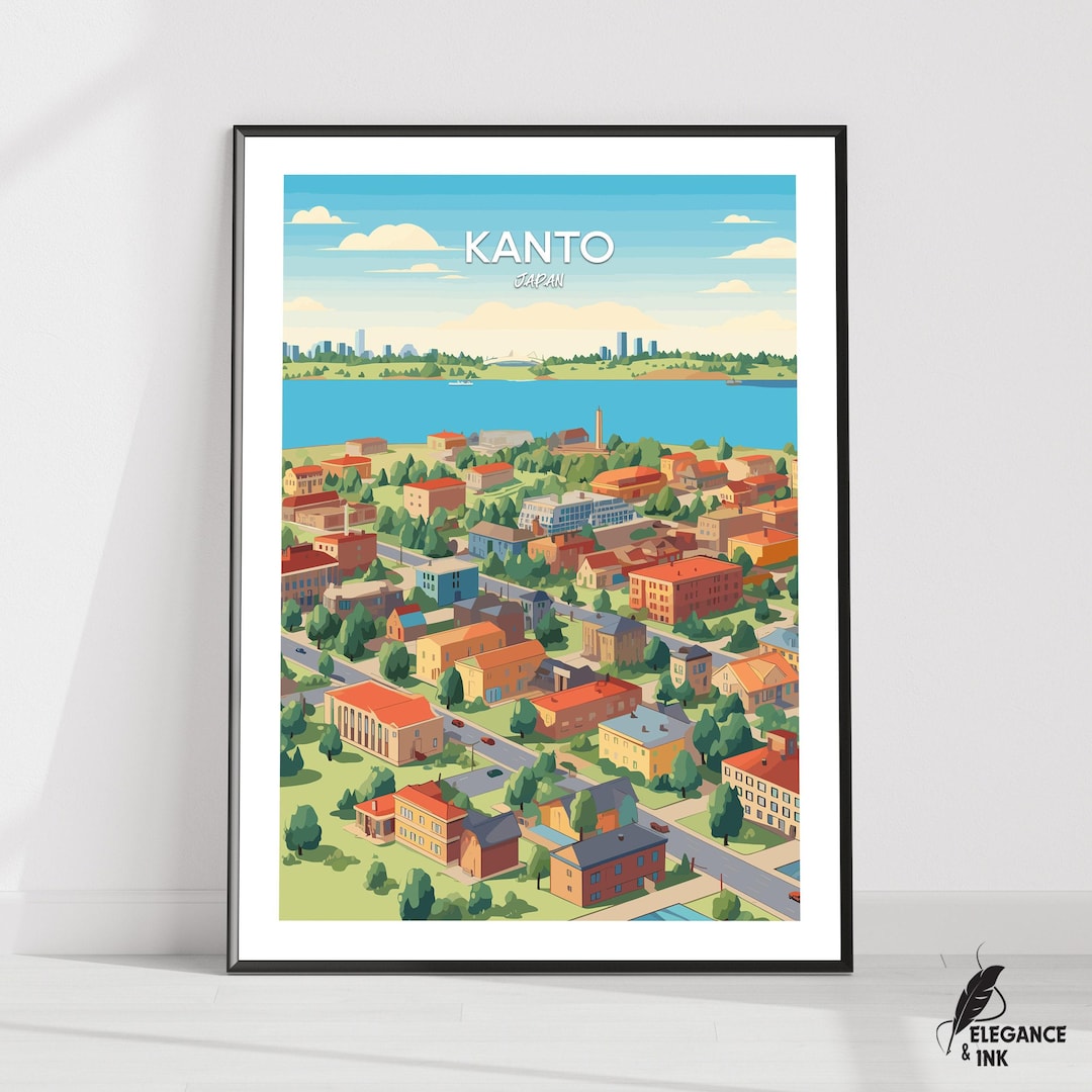 Kanto Print|kanto Travel Poster|kanto Artwork|kanto Canvas|kanto Wall ...