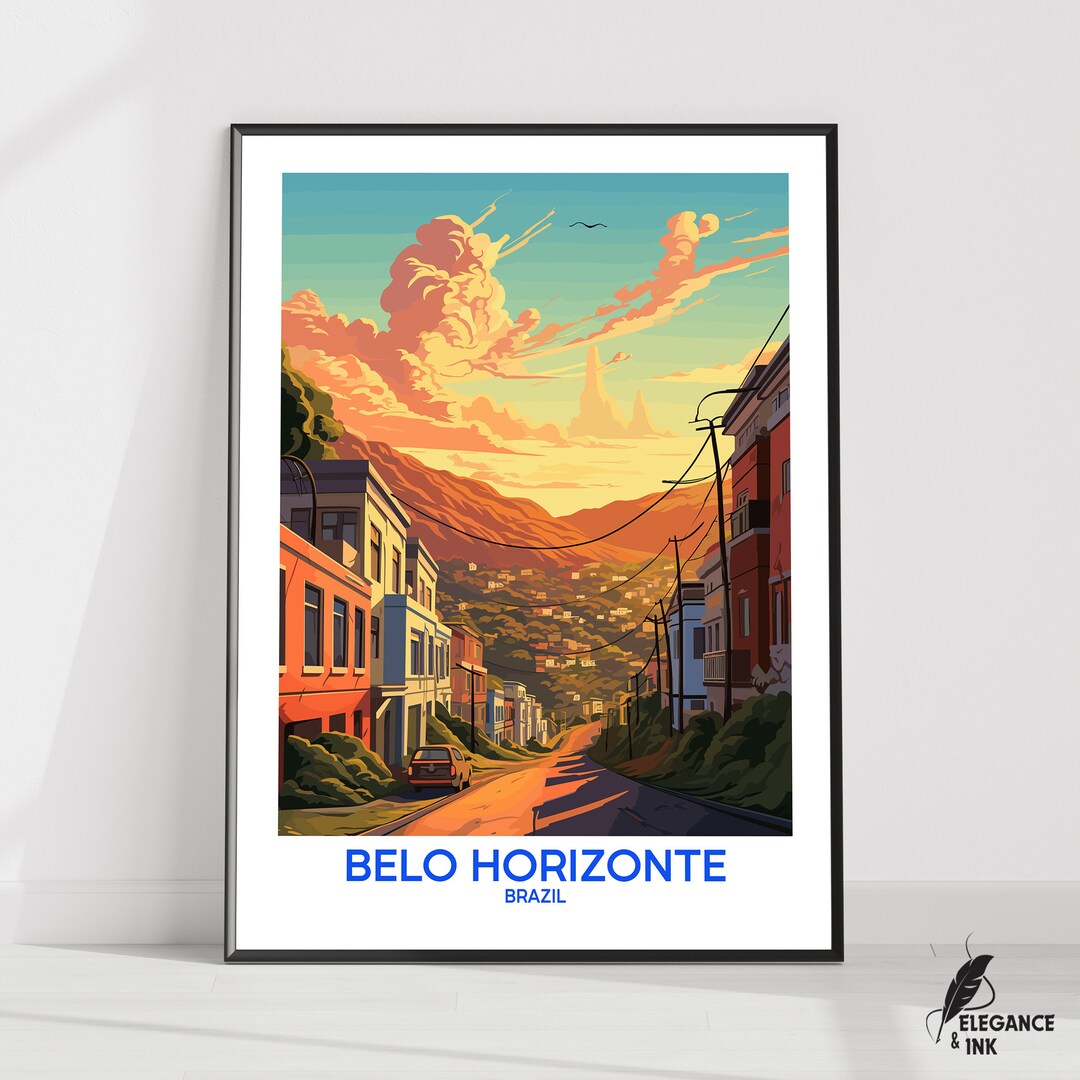 Belo Horizonte Wall Hanging Poster,belo Horizonte Flat Vector ...